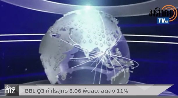 BBL Q3 กำไรสุทธิ 8.06 พันลบ.ลดลง 11%(คลิป)