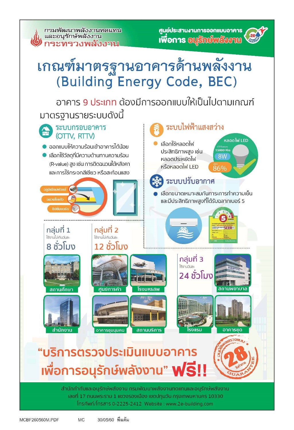 เกณฑ์มาตรฐานอาคารด้านพลังงาน (Building Energy Code, BEC)