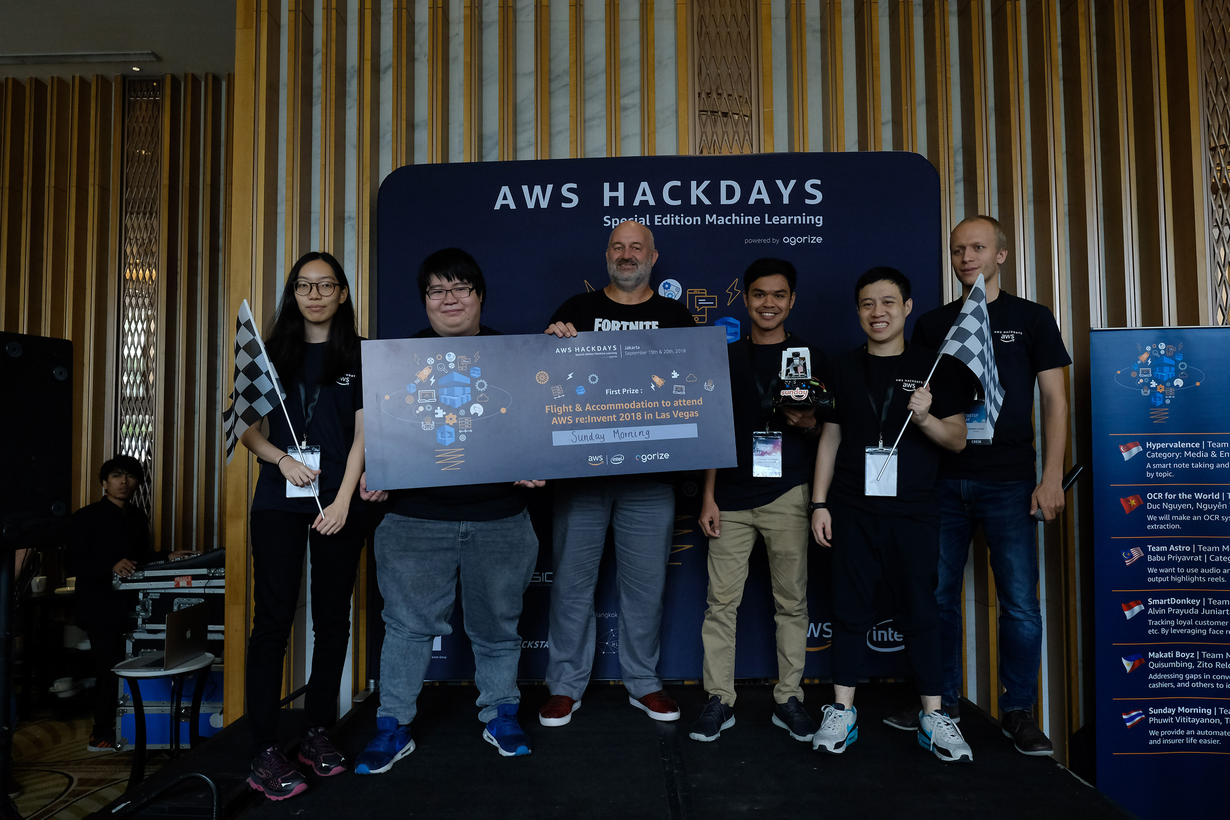 ทีม ซันเดย์ มอร์นิ่ง จากไทย คว้าแชมป์ระดับอาเซียน AWS Hackdays 2018