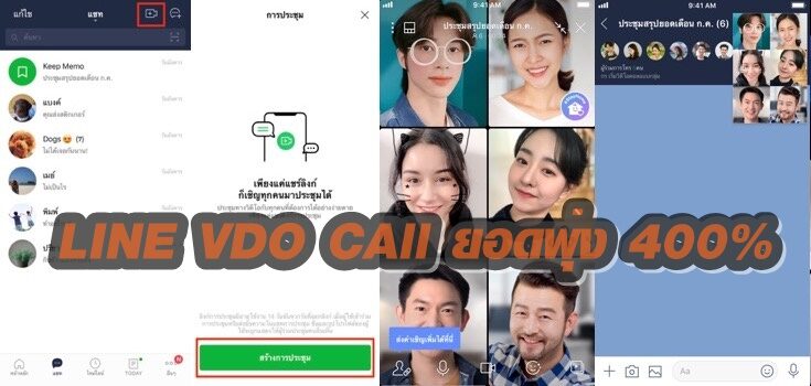 โควิดระลอกใหม่ ดันยอดใช้งาน LINE Meeting-LINE VDO Call ต้นปี 64 พุ่ง 400-480%