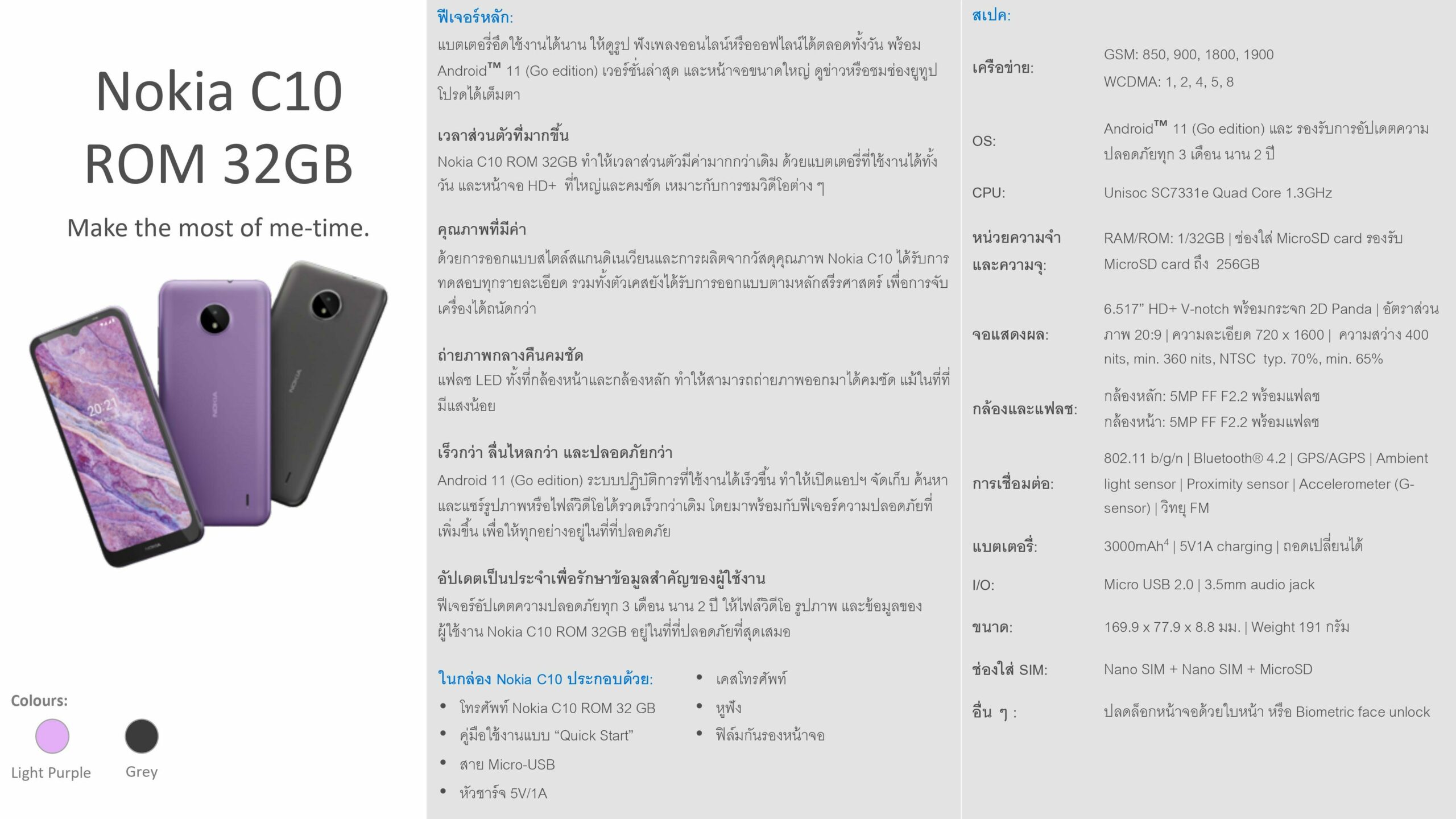 มาแล้ว! Nokia C1 2nd edition 2022 - Nokia C10 ROM 32GB ความจุใหม่ใหญ่ ...