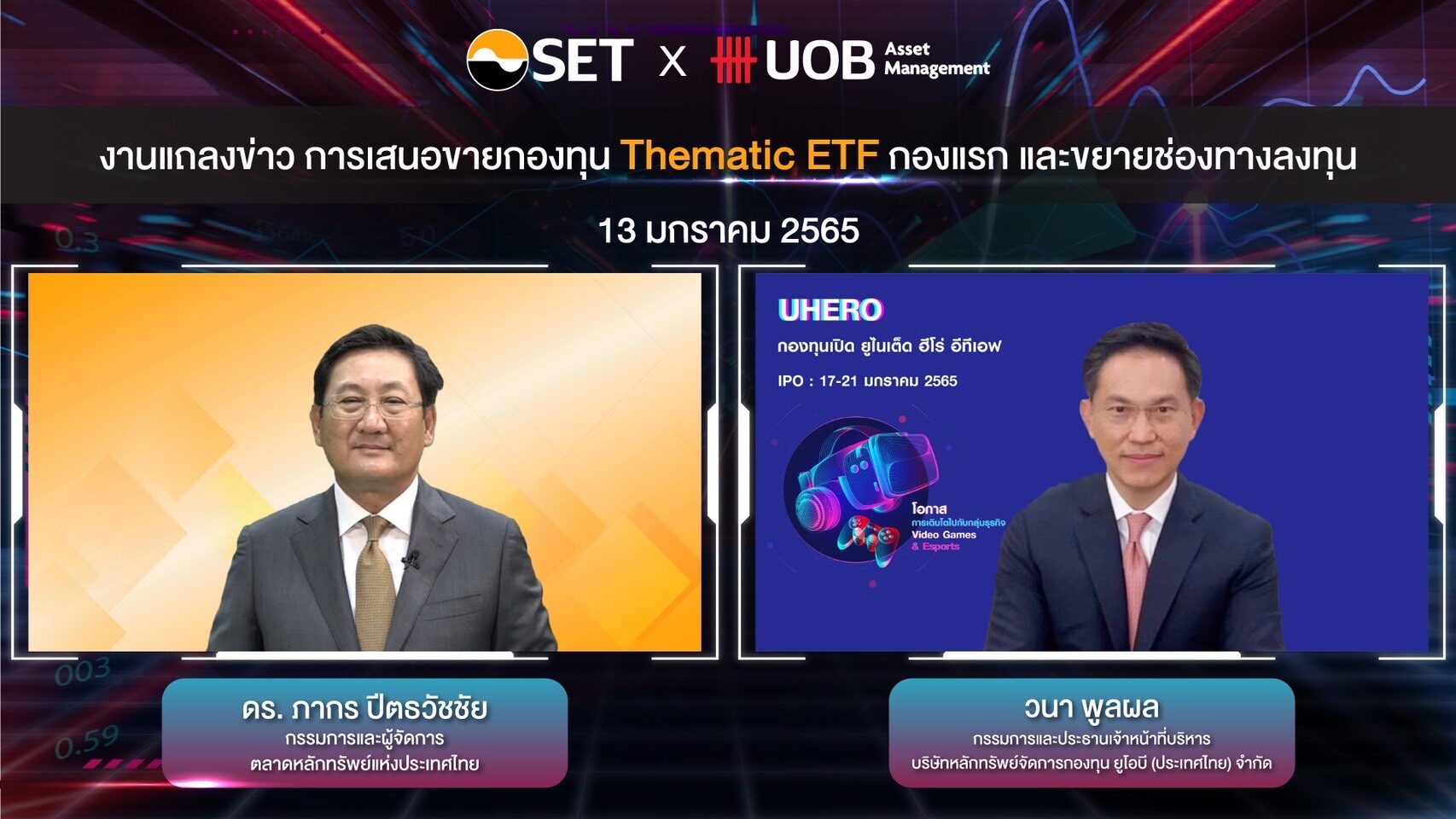 'SET' joins hands with UOB Asset Management to launch Thematic ETF for the first time in ...