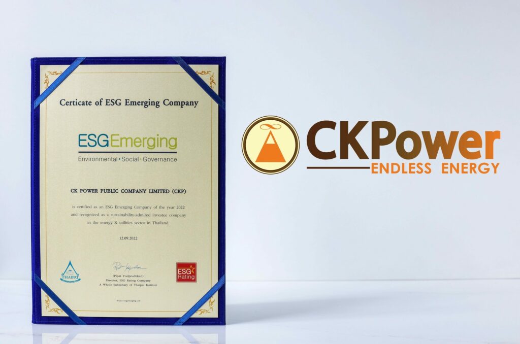 ‘ซีเค พาวเวอร์’ ขึ้นทำเนียบบริษัทวิถียั่งยืนที่น่าลงทุนติดโผหุ้นกลุ่ม ESG Emerging ประจำปี 65