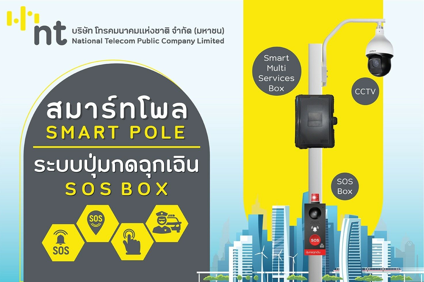 “เอ็นที” สร้างอนาคตด้วยเทคโนโลยี ส่ง “สมาร์ทโพล” ให้บริการก้าวสู่ “เมืองอัจฉริยะ”