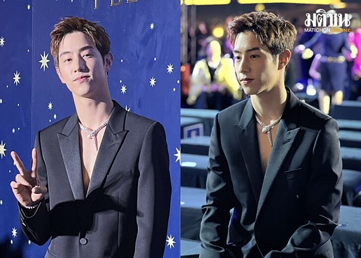 ออร่ากระจาย! 'มาร์ค ต้วน' GOT7 ร่วมเปิดไฟคริสต์มาสแบรนด์หรู Bvlgari