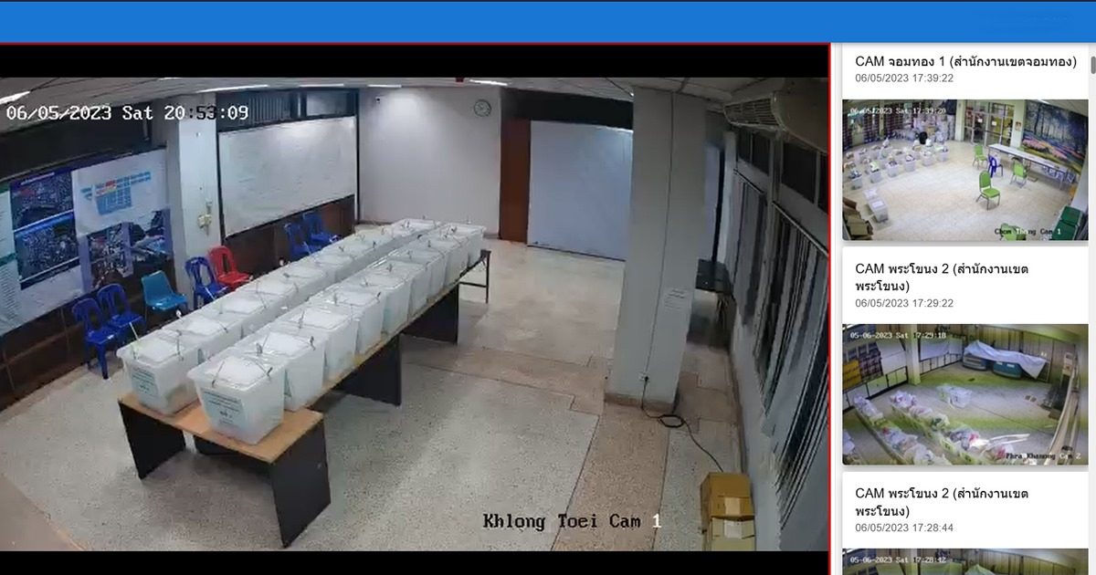 Real Time Cctv Footage Of Bangkok Polling Stations For 2023 Election