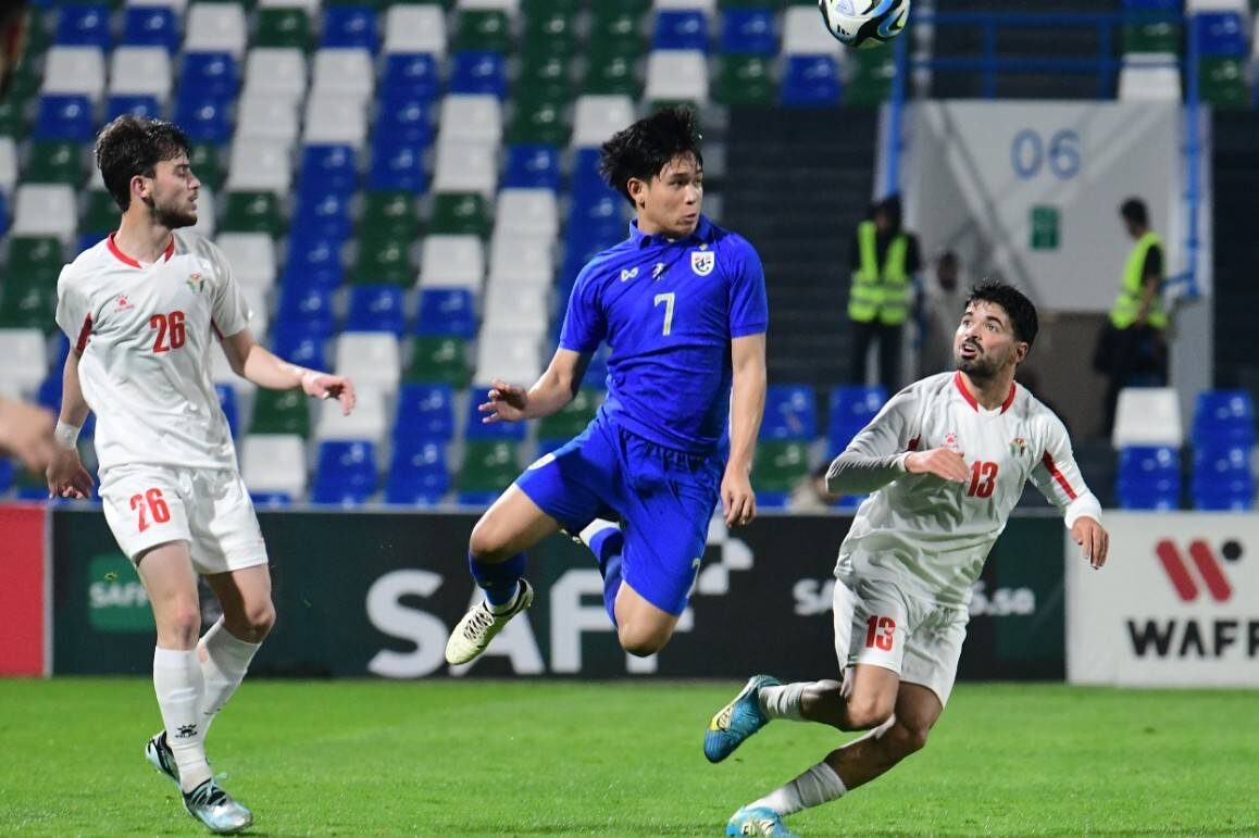 บอลคนละเกรด! ทีมชาติไทย U23 พ่าย จอร์แดน 1-3 WAFF นัดที่สอง