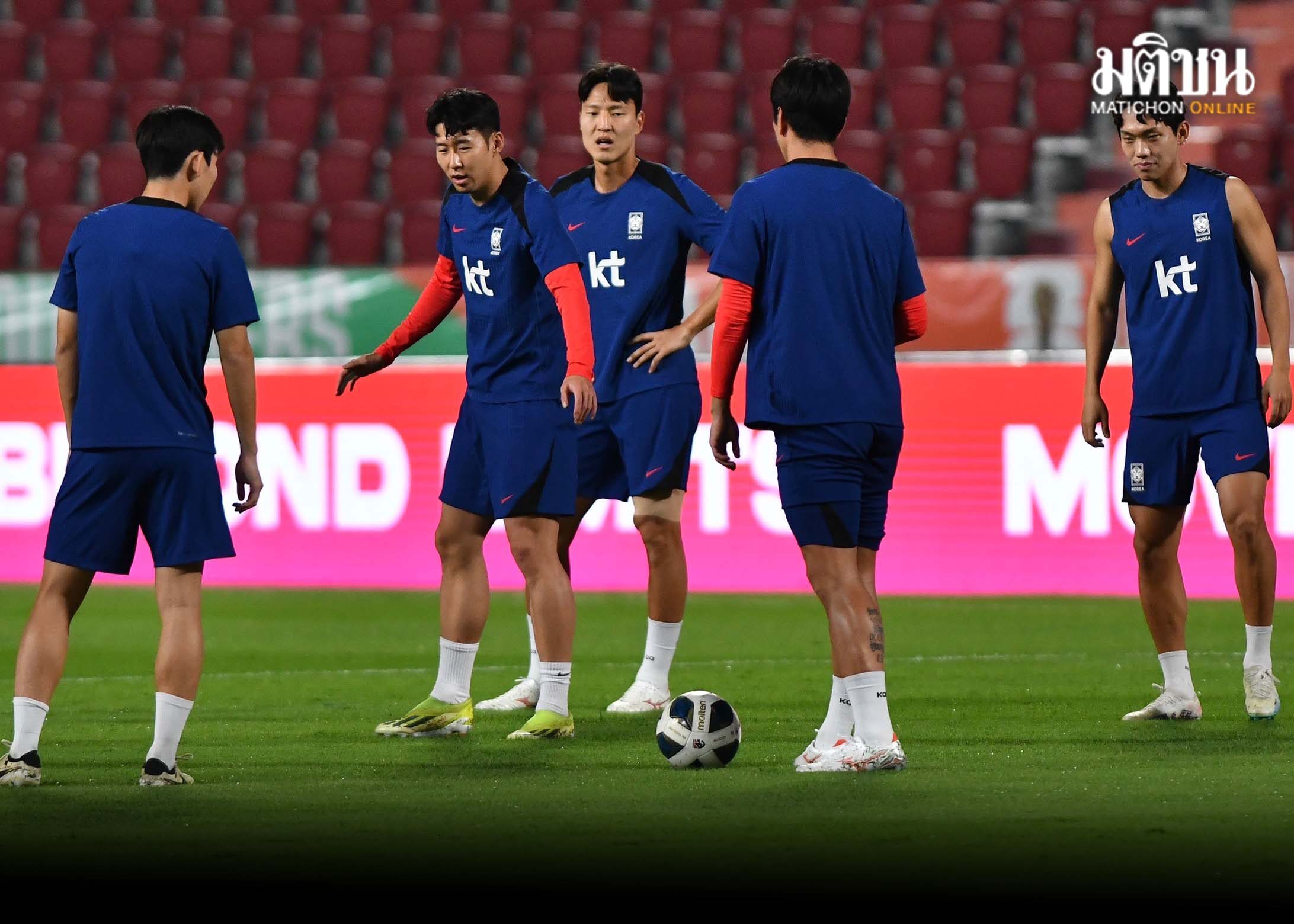 ซนฮึงมิน นำทัพโสมขาว ลงซ้อมที่ราชมัง เตรียมดวล ช้างศึก พรุ่งนี้