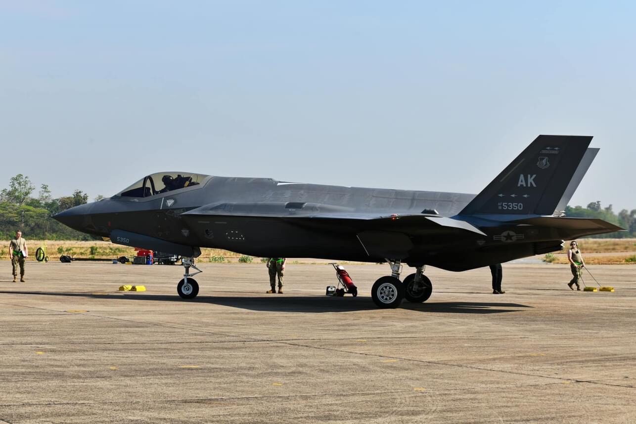 หมู่บิน F-35 สหรัฐ ลงจอดในไทยครั้งแรก เตรียมฝึกผสมร่วม ทอ.3 ชาติ Cope Tiger 2024