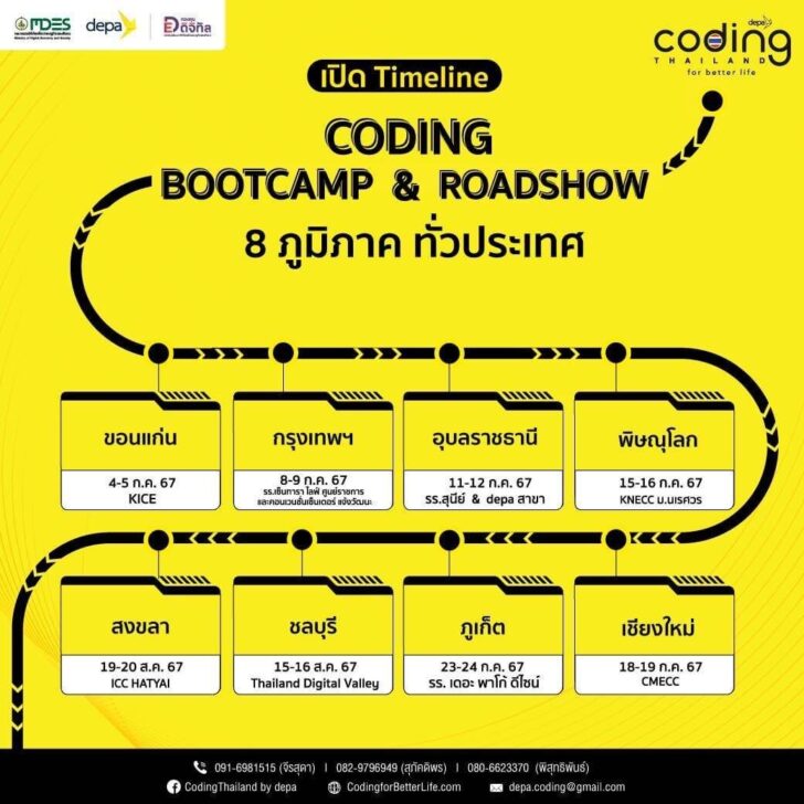 ดีป้า ปักหมุด จ.ขอนแก่น เดินหน้ากิจกรรม Coding Bootcamp & Roadshow