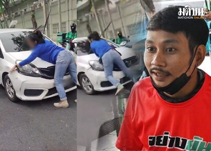 เปิดนาที สาวซิ่งเก๋งชนแล้วหนี ลากหญิงเกาะหน้ารถ ฝ่าไฟแดงชนดะ เผยท่าทางไม่เหมือนคนเมา