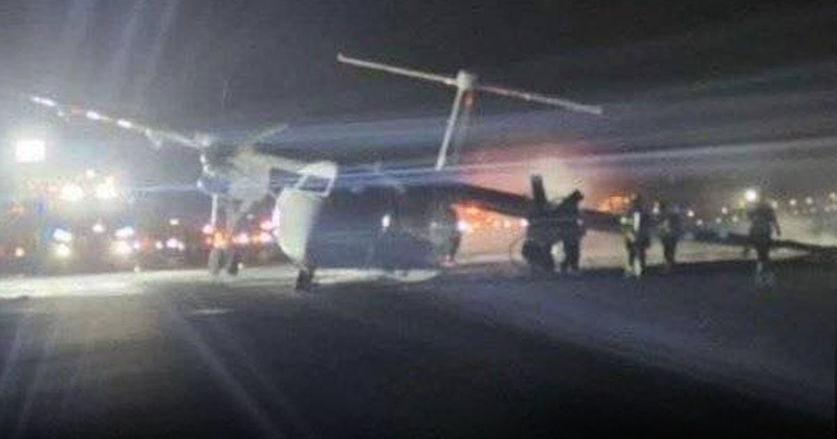 อีกเหตุ! สายการบิน PAL Airlines ไถลออกจากรันเวย์ ที่แคนาดา อพยพทุกคนออกจากเครื่อง