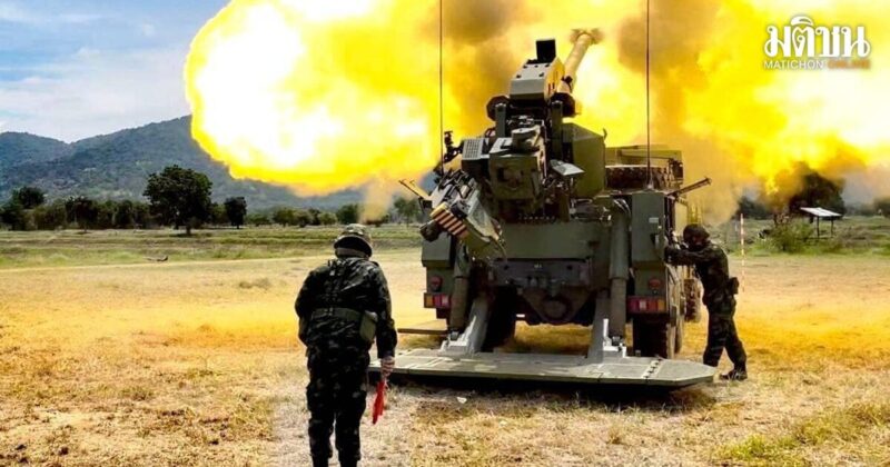 เปิดสเป็กปืนใหญ่ M758 ATMG ล็อกเป้าทำลายจรวด BM-21 ของเขมร